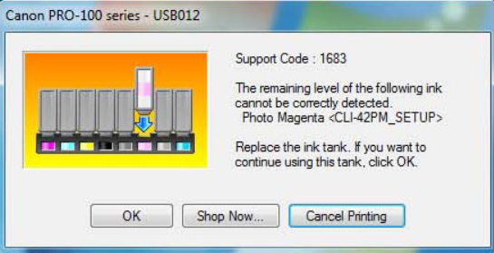 How to Resolve a “Level of the ink can not be detected” error on Canon ...