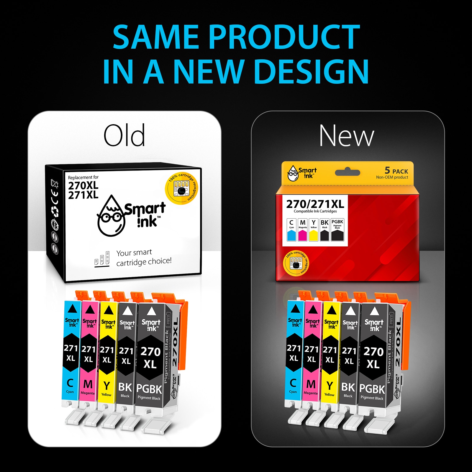 Get compatible Canon 270XL/271XL Ink Cartridges (5 Combo Pack: Pigment ...