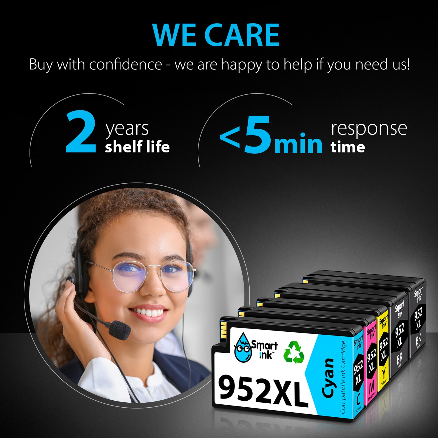 Get compatible HP 952XL Ink Cartridges (5 Combo Pack: 2 Black, Cyan ...