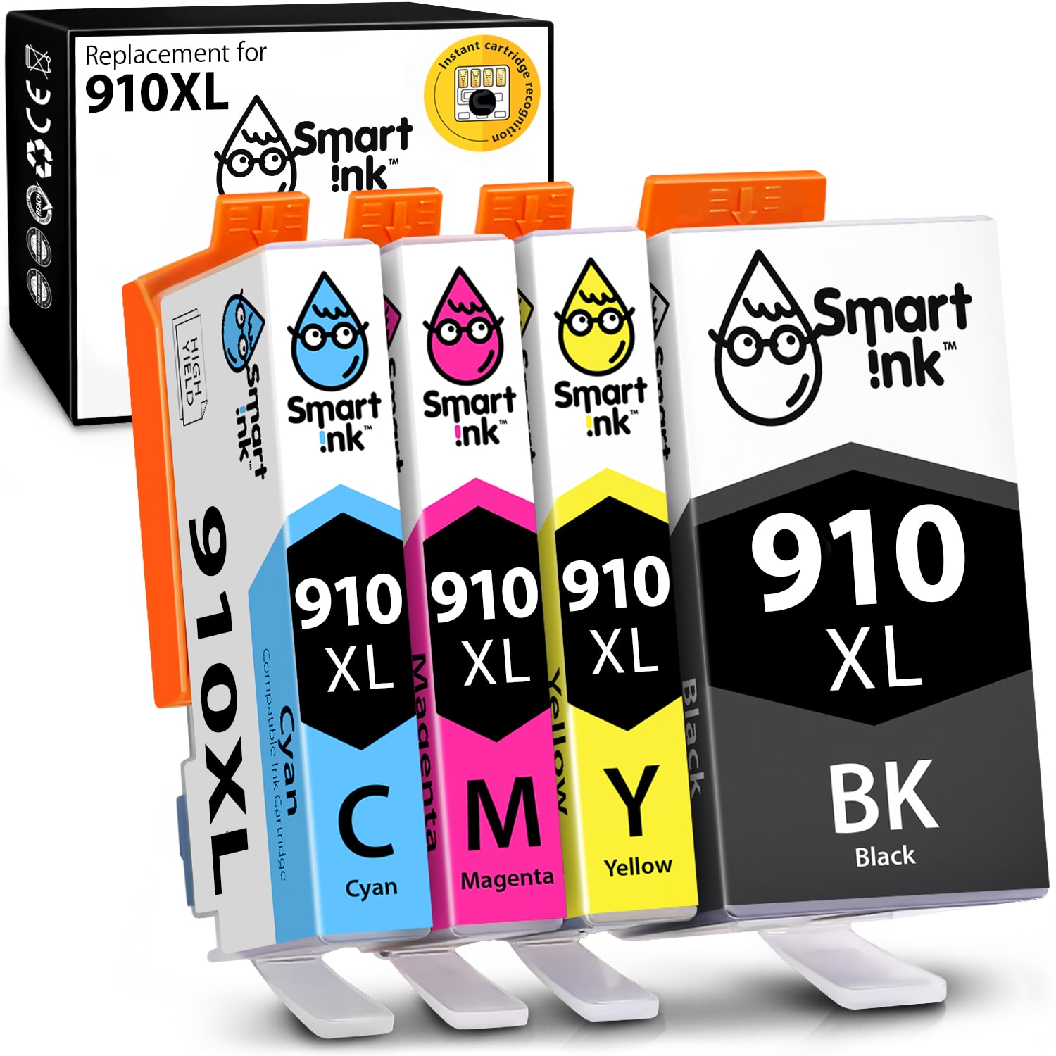 Get compatible HP 910 XL Ink Cartridges (4 Combo Pack) | Smart Ink