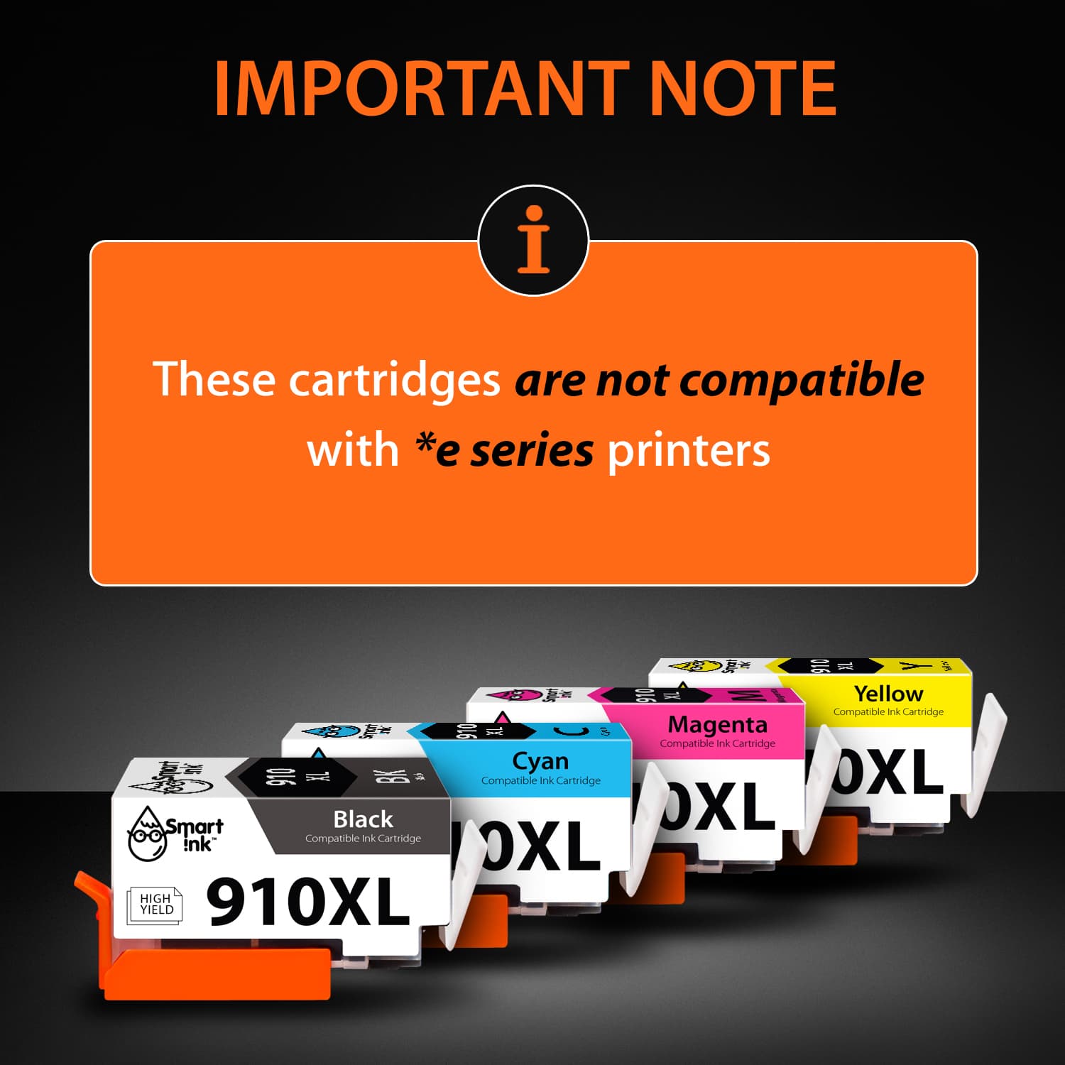 Get compatible HP 910 XL Ink Cartridges (4 Combo Pack) | Smart Ink