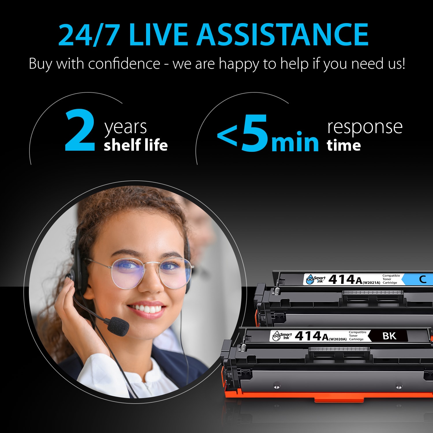 Get compatible HP 414A Toner Cartridges (4 Pack Combo) | Smart Ink