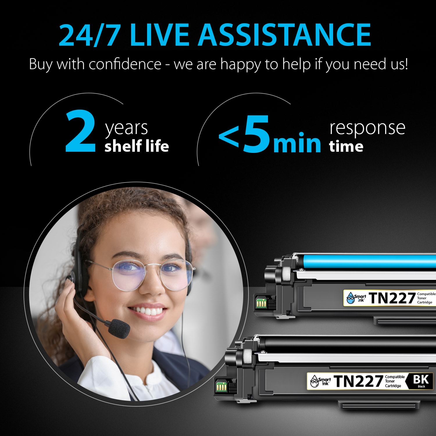 Get compatible Brother TN227 (4 pack) toner cartridges | Smartink.pro